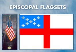 Indoor - Religious - Episcopal Complete Indoor Flag Set - 8ft